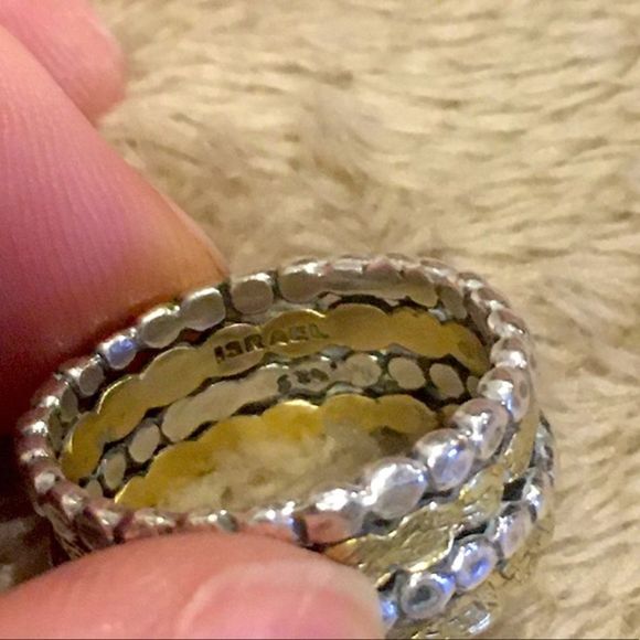 Silpada | Jewelry | Silpada Stacked Sterling Silver Bronze Ring | Poshmark